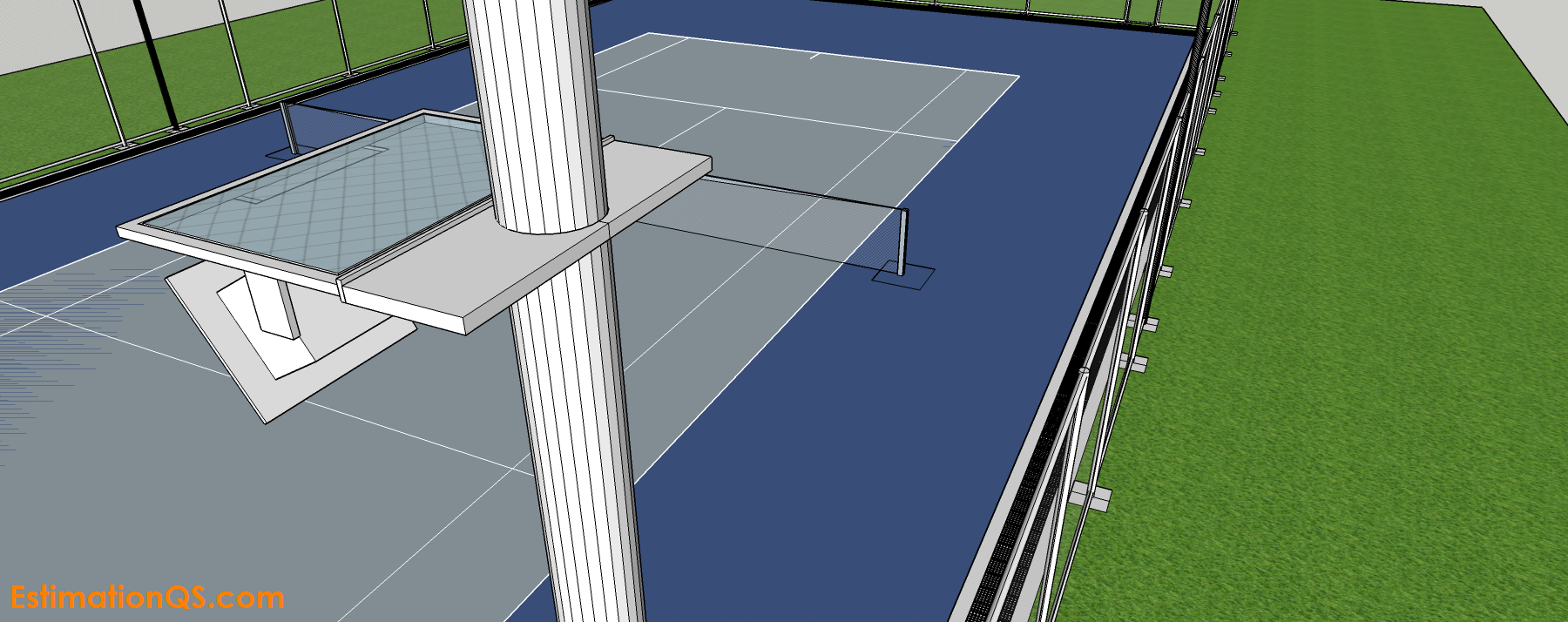 Acrylic Tennis Court_12_Pole and Solar Floodlight – Estimation QS