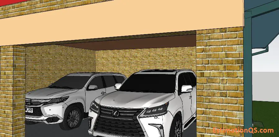 Detached double garage brick_7m x 7m – Estimation QS