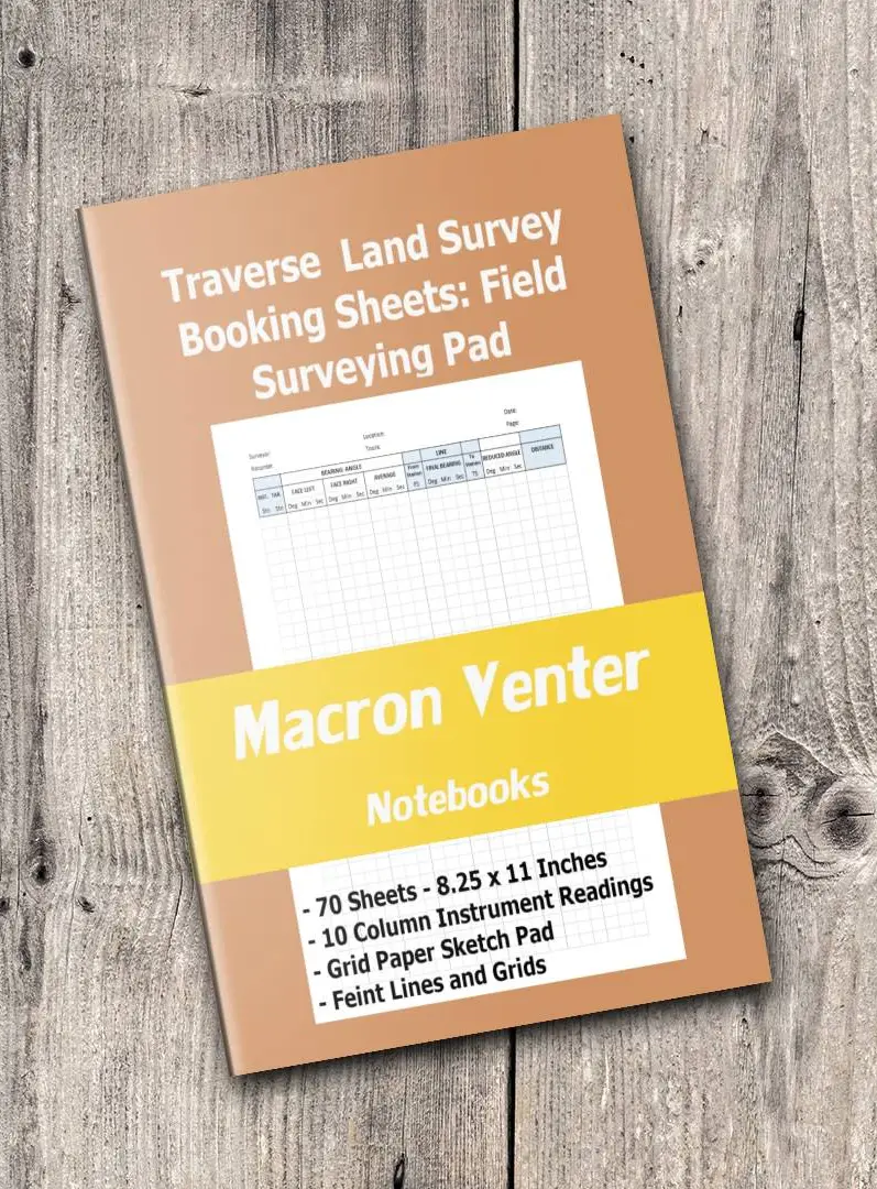 Traverse Land Surveying Field Notebook / Level Book – With Grid Paper ...